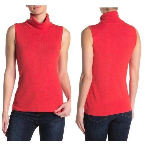 Cyrus | Tops | Devotion By Cyrus Coral Red Sleeveless Knit Top | Poshmark
